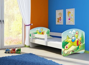 Dětská postel - Letadlo 2 180x80 cm bílá
