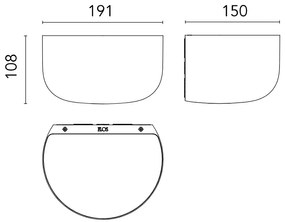 Flos F1080020 Bellhop Up, šedé designové nástěnné svítidlo, 17W LED 2700K stmívatelné, šířka 19,1cm