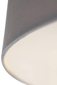 Venkovské stropní svítidlo šedé 70 cm - buben