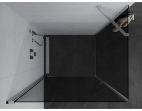Mexen Pretoria sprchový kout s otočnými dveřmi 70 x 100 cm, Grafitově černá, Chromovaná - 852-070-100-01-40