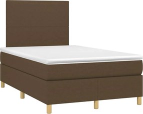 Box spring postel s matrací tmavě hnědá 120x190 cm textil 3269919