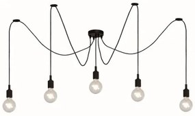 LUCIDE FIX MULTIPLE Pendant 5xE27/60W Black, závěsné svítidlo, lustr
