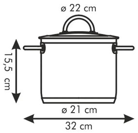 Hrnec VISION s poklicí ø 22 cm, 5,5 l