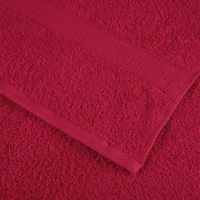 Premium ručníky SOLUND 10 ks červené 80 x 200 cm 600 g/m² 137412