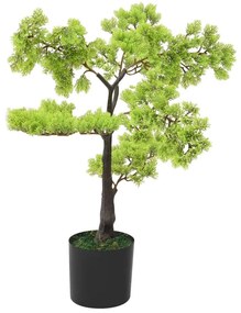 Umělá bonsaj cypřiš s květináčem 60 cm zelená 336319