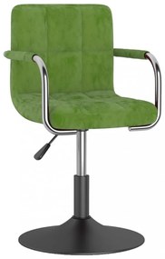 Otočná židle kov / samet Dekorhome Světle zelená