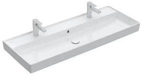 Villeroy & Boch Collaro - Umyvadlo nábytkové 1200x470 mm, s přepadem, 2 otvory pro baterii, CeramicPlus, alpská bílá 4A33C4R1