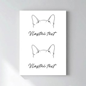 Personalizovaný magický fotoobraz v rámu - 50x70 - zvířecí ouška
