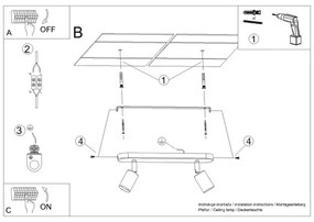 Sollux SL.1121 - Bodové svítidlo FORNES 2xE27/60W/230V černá