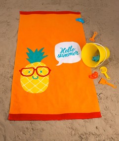 Dětská plážová osuška Ananas Oranžová