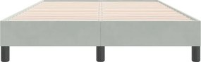 Postel Box Spring bez matrace světle šedá 120x220 cm samet 3315867