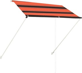 Zatahovací markýza 200 x 150 cm oranžovo-hnědá 145895
