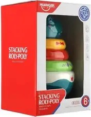 TEDDIES Skládací pyramida dinosaurus / Se zvukem / Plast / 16 cm / 6m+