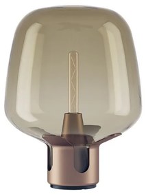 Lodes 19183 6800 Flar medium, lampa z medového skla a terra základny se stmívačem, 1x25W E27, výška 47cm