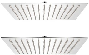 Dešťové sprchové hlavice 2 ks 30 x 30 cm nerezová ocel 275941