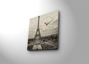 Dekorativní nástěnné hodiny Eiffel šedé