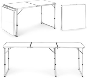 Skládací turistický stůl Veloca 180x60 cm bílý