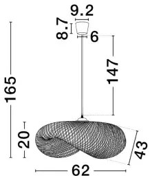 Designový lustr Adaline 76