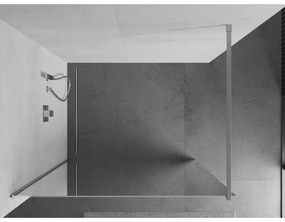 Mexen Kioto sprchová zástěna 80x200 cm 8 mm, chromový profil, sklo efekt zrcadla, 800-080-101-01-50