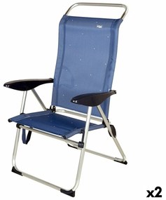 Plážová židle Aktive, Námořnicky modrá 47 x 108 x 59 cm (2 kusy)