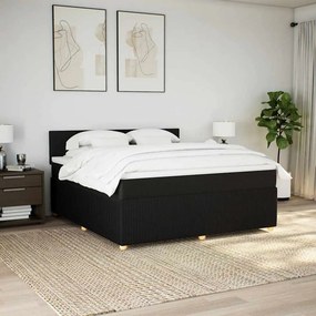 Box spring postel s matrací černá 180x200 cm textil 3289830