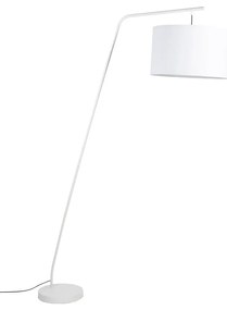 Bílá stojací lampa s textilním stínidlem (výška 220 cm) Martine – White Label