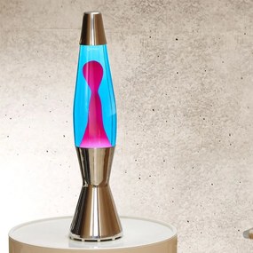Mathmos Astrobaby, originální lávová lampa, 1x28W, modrá s růžovou lávou, 43cm