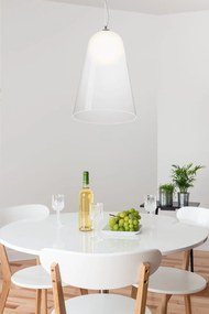 Toolight - závěsná skleněná lampa G9 25W APP1029-1CP, stříbrná, OSW-09485