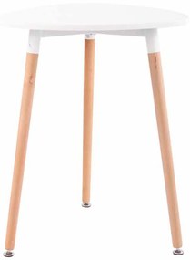 Kuchyňský stůl dřevěný Abenra 60 natura / bílá ~ v75 x Ø60 cm