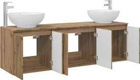 Sada koupelnových skříněk 3 ks Dub artisan 49,5 x 44,5 x 65 cm 3405696