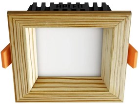 APLED - LED Podhledové SQUARE WOODLINE LED/3W/230V 3000K 9x9 cm borovice masiv