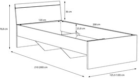 Forte Postel 200x120 Arkina Dub Artisan