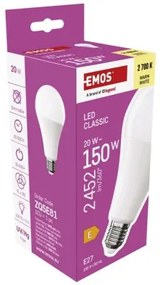 Emos lighting LED žárovka Classic A80 / E27 / 20 W (150 W) / 2452 lm / teplá bílá 1525733287