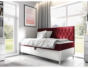 Kontinentální postel Junior Gerdise 2, Rozměr postele: 90x200, Barva:: ekokoža Soft 017 (biała) + Fresh 08