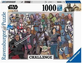 Puzzle ravensburger puzzle 167708 challenge puzzle: star wars: mandalorian 1000 dílků