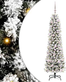 Umělý vánoční stromeček Bílá 180 cm PVC, kov a plast 3396107