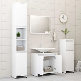 3dílná koupelnová sestava bílá kompozitní dřevo,  3056934
