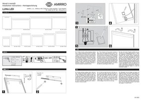 Amirro Luna Zrcadlo 100 x 60 cm s LED osvětlením s vypínačem, 902-029