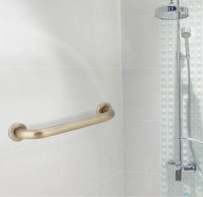 Nástěnný koupelnový držák EYN DB1008 v mosazné barvě, 35 cm
