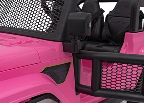 Ramiz Terénní auto OFF-ROAD 3.0 pro děti růžové + dálkové ovládání + pomalý start + pásy + LED a zvuky