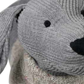 Šedá dveřní zarážka jezevčík Dachshund - 33*14*20cm