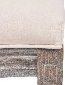 Jídelní židle 6 ks krémové textil 274620