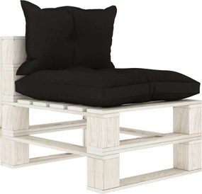 vidaXL 6dílná zahradní sedací souprava z palet + podušky dřevo [3052187] Barva: Černobílý