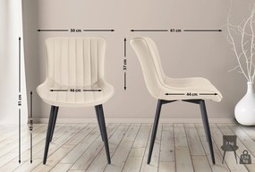 Židle Largo umělá kůže – krémová
