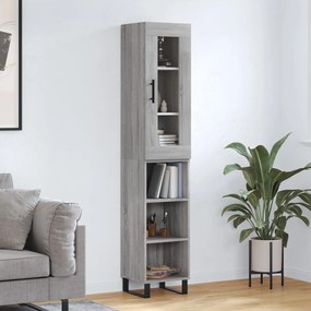 Skříň highboard šedá sonoma 34,5 x 34 x 180 cm kompozitní dřevo