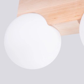 Sollux Lighting Stropní svítidlo BULBO 2 přírodní dřevo