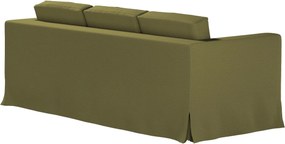 Potah na pohovku IKEA  Karlanda 3-místná nerozkládací, dlouhý barva zelená látka pletený vzor