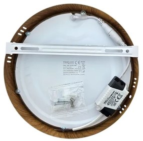 LED Stropní svítidlo RING LED/18W/230V 4200K pr. 21 cm hnědá