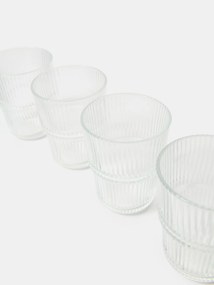 Sinsay - Rýhované sklenice 4 ks - clear