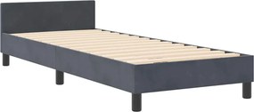 Postel s boxspringem s čelo Tmavě šedá 80 x 200 cm samet 3344838